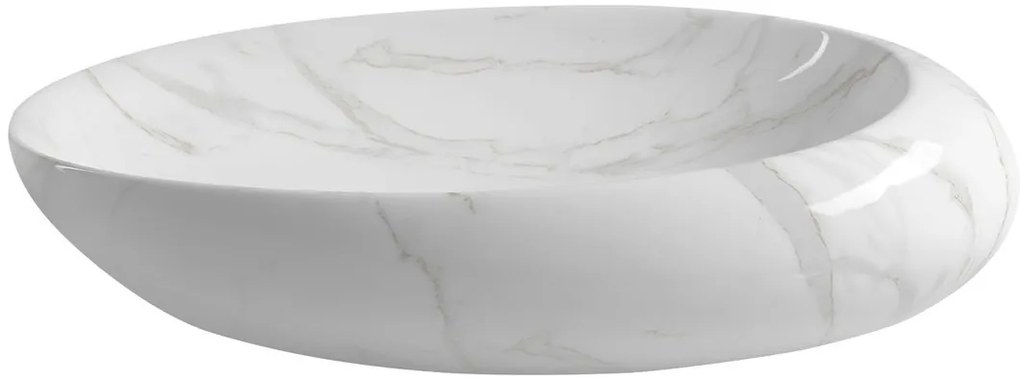 Sapho, DALMA keramické umyvadlo 68x16,5x44 cm, carrara, MM317