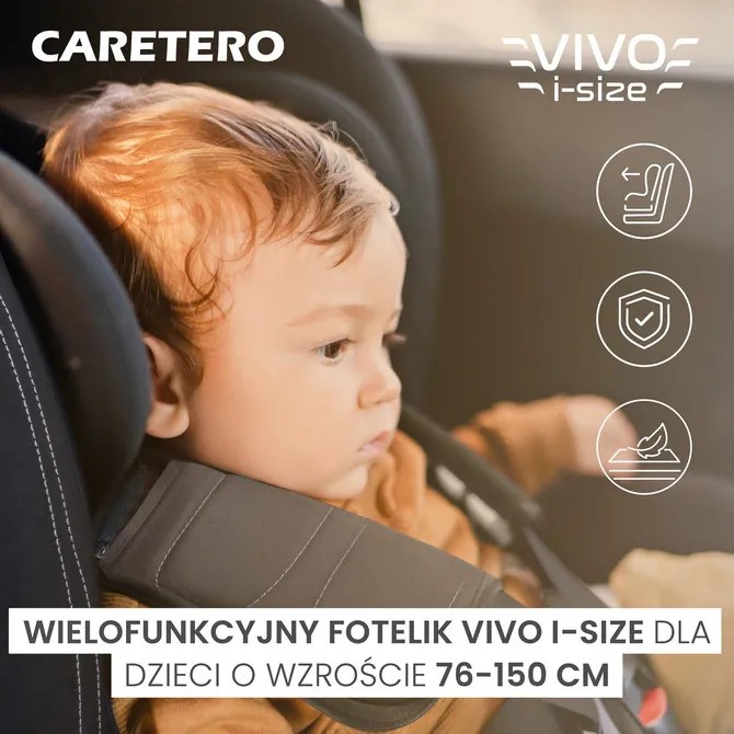 CARETERO autosedačka VIVO I-SIZE GREY (76-150)
