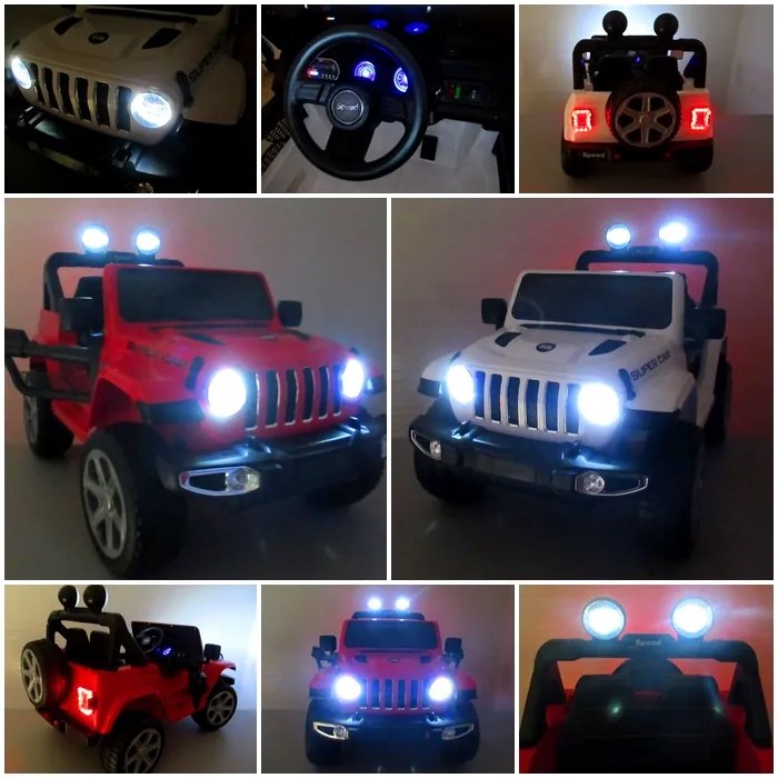 Elektrické autíčko Jeep Wrangler Rubicun bílé