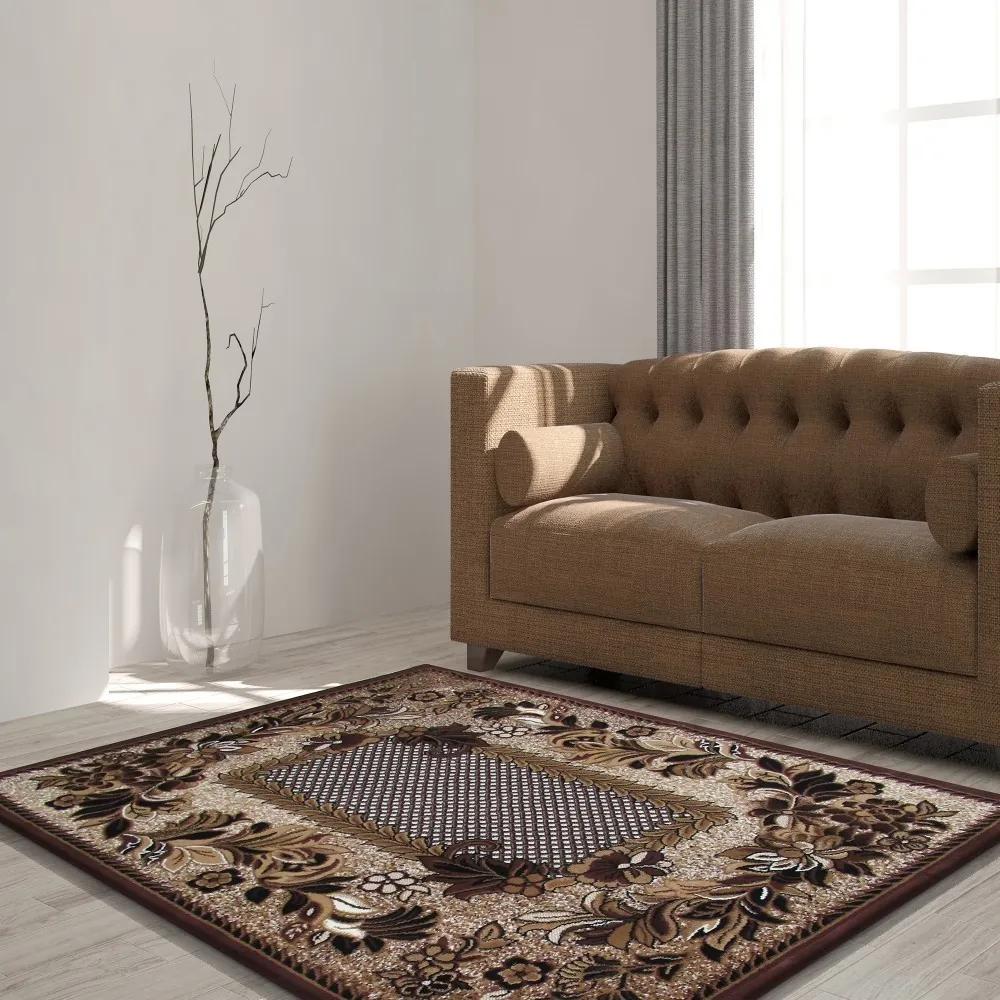 Krásný hnědý koberec ve vintage stylu Šířka: 180 cm | Délka: 250 cm