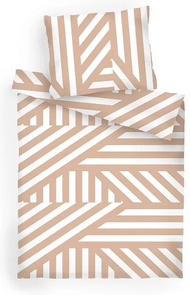 Dadka Povlak na polštář bavlna Zebra světle hnědá  70x90 cm