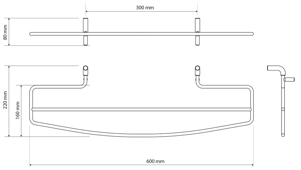 Sapho Sušák ručníků na otopná tělesa 214x600mm, bílá - 1306-09B