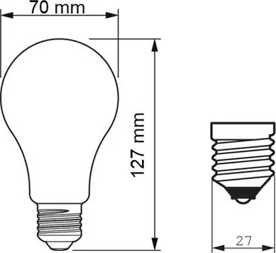 Philips MASTER LEDBulb E27 7,3W / LED žárovka / A70 / 1535lm / 3000K t