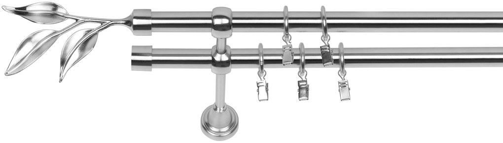 Dekodum Dvouřadá Garnýž Bavaro 19/19 mm ocelový efekt 120 cm