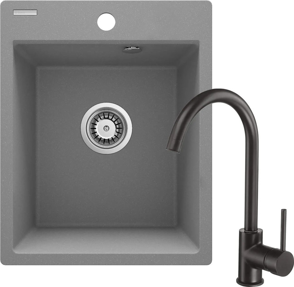 Deante Granite sink with tap, 1-bowl