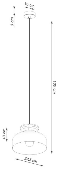 Sollux SL.1350 - Lustr na lanku MARION 1xE27/15W/230V pr. 29,5 cm bílá