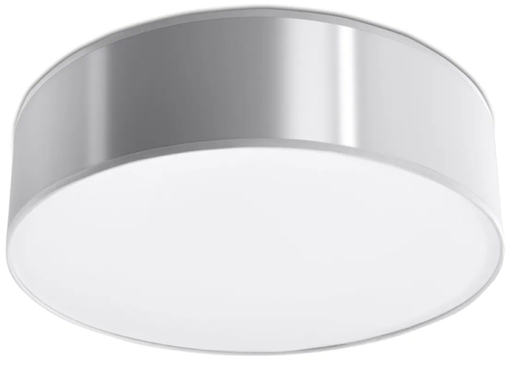 Stropní svítidlo Arena, 1x šedé plastové stínítko, (bílý plast), (fi 35 cm)