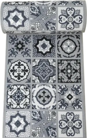 Protiskluzový běhoun Patchwork - šedý