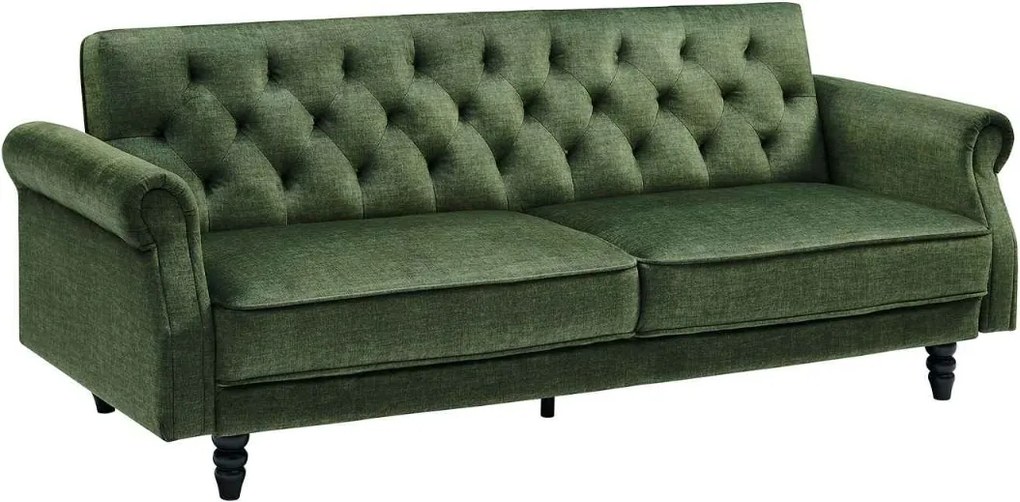 Designová rozkládací sedačka Scarlet 220 cm zelený samet