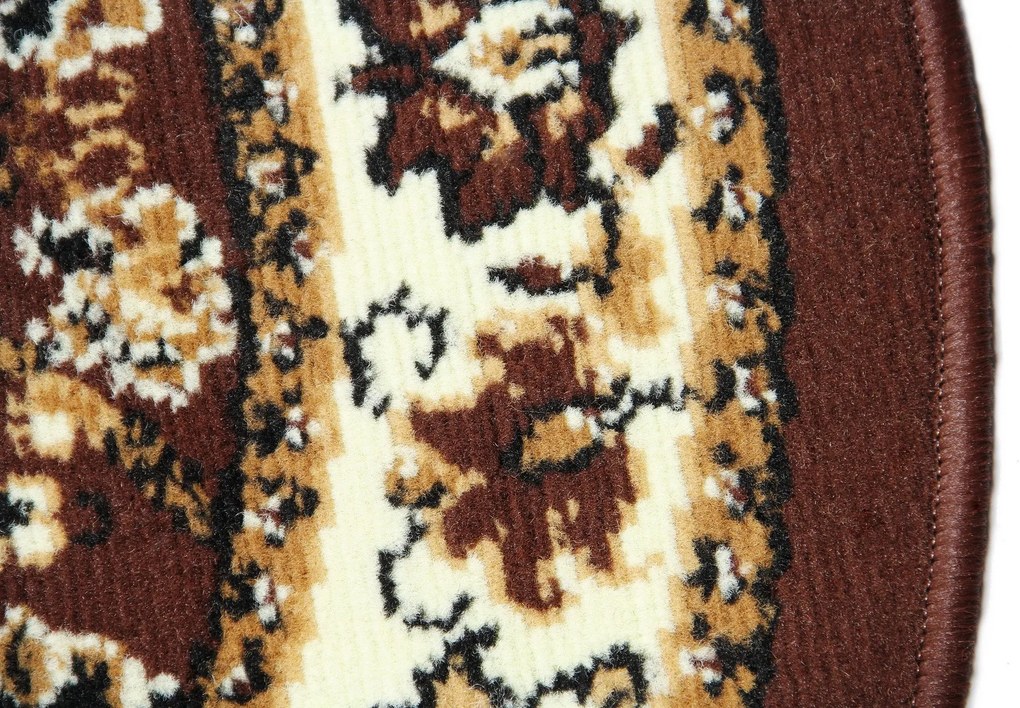 Sintelon, Kusový koberec Teheran Practica 59/DMD kruh, 160x160 (průměr) kruh, hnědá, chodba / předsíň