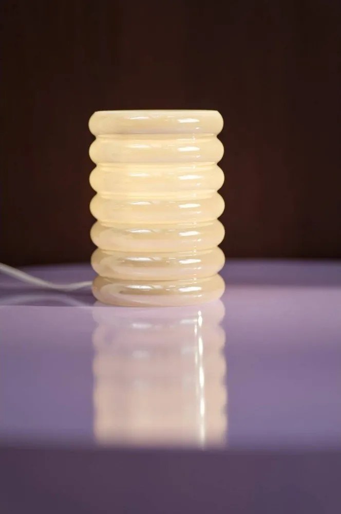 Krémová skleněná stolní lampa (výška 16 cm) Apelqvist – Jotex