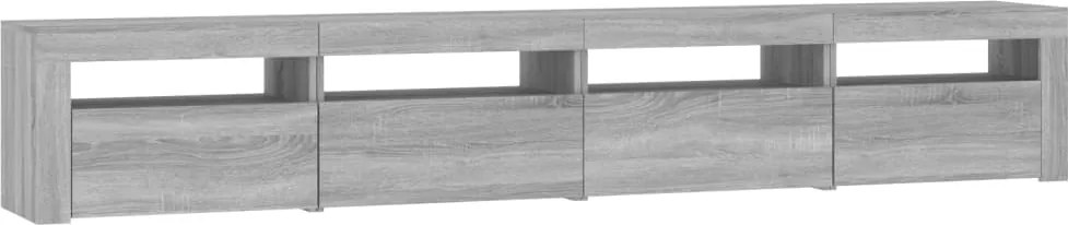 TV skříňka s LED osvětlením šedá sonoma 240x35x40 cm 3152768
