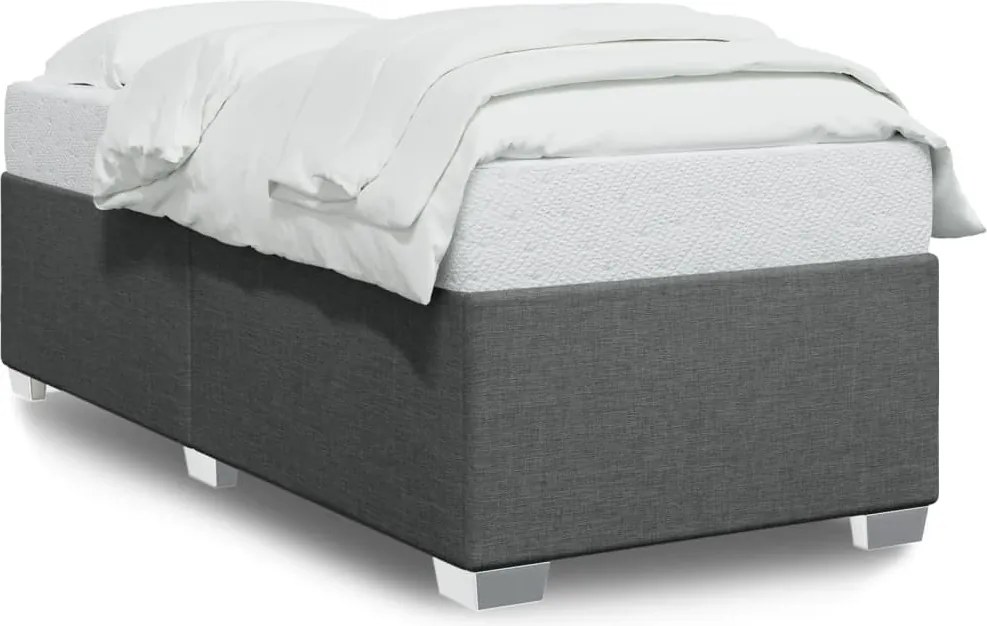 Rám postele bez matrace tmavě šedá 100 x 200 cm textil 3284451