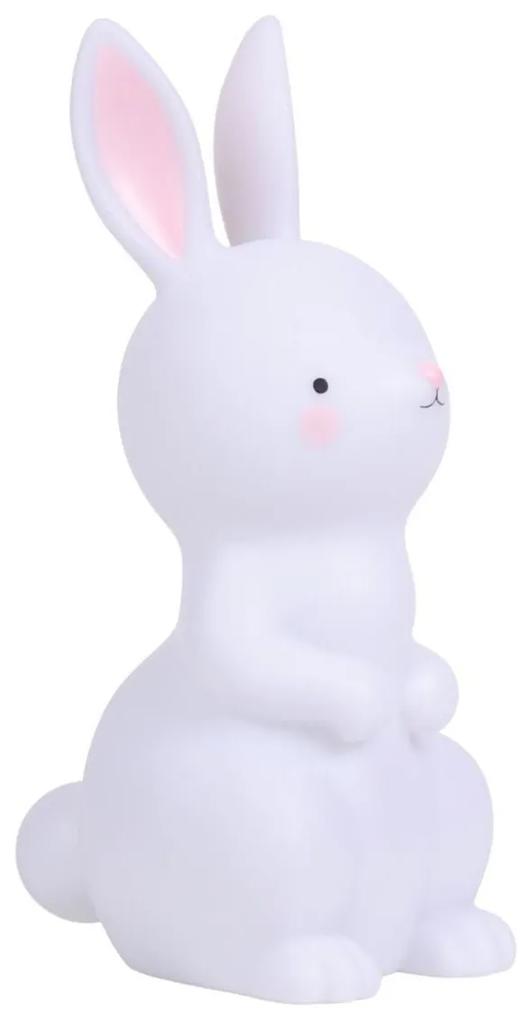 A Little Lovely Company Noční LED světýlko Bunny, bílá barva, plast