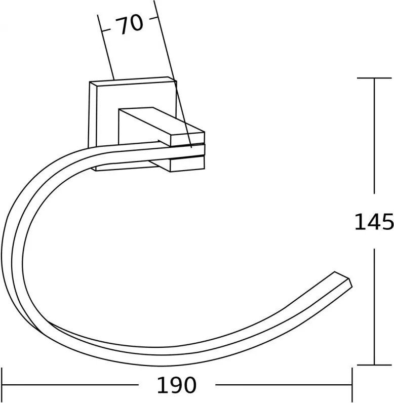 Mexen příslušenství, VANY držák na wc papír, zlatá, 7020932-50