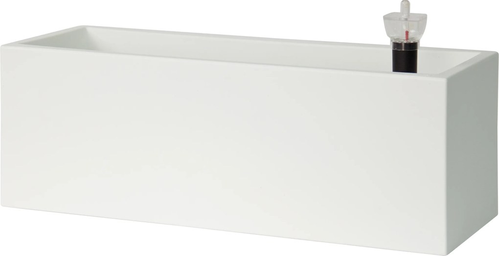 PLUST - Samozavlažovací květináč MINI KUBE, 50 x 18 cm - bílý