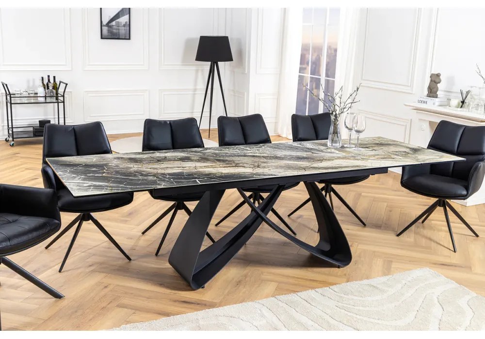 Massive home | Rozkládací keramický jídelní stůl Infinity 180-220-260cm taupe mramor