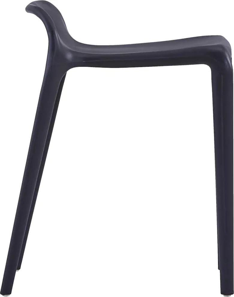 Stohovatelné stoličky 4 ks černé plast 247281