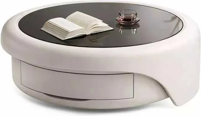 LuxuryForm DESIGN Konferenční stolek DELUX 80 / 75 cm – bílý (set 2 ks)