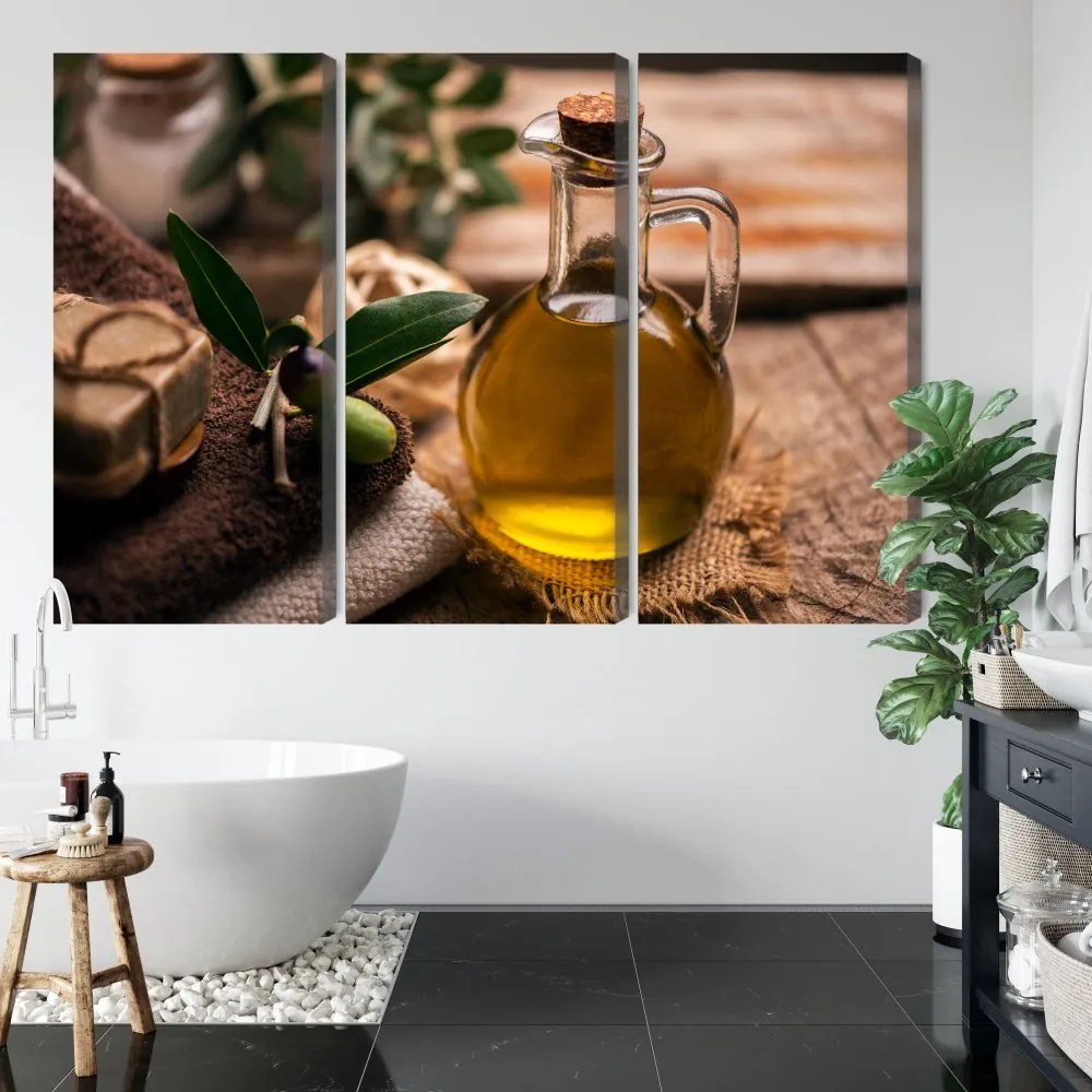 Vícedílný obraz Láhev Olivového Oleje Nedostatek Nedostatek Plátno Canvas 180x120