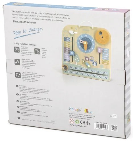 Dřevěný edukativní kalendář pro děti Viga 44056 PolarB