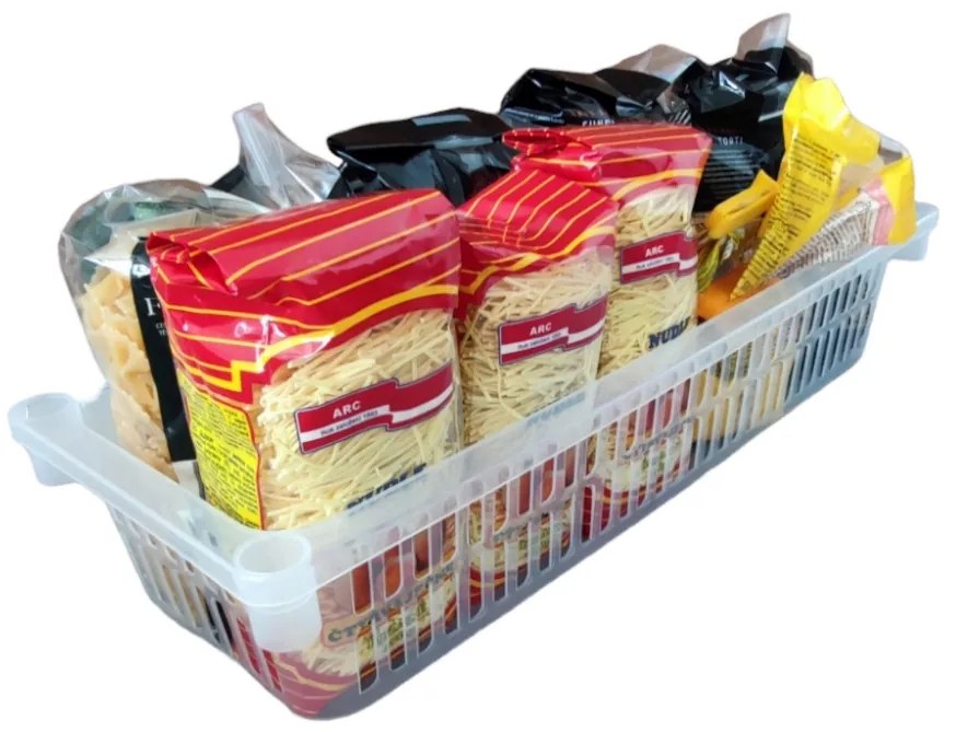 Orion Úložný koš, box a organizér extra hluboký 50cm x 20cm INVA, transparentní