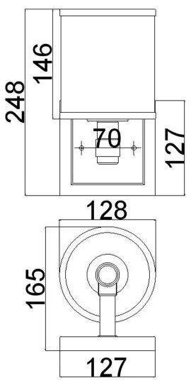 Feiss FE-PROSPECT-PARK1 - Nástěnné svítidlo PROSPECT PARK 1xE27/60W/230V chrom