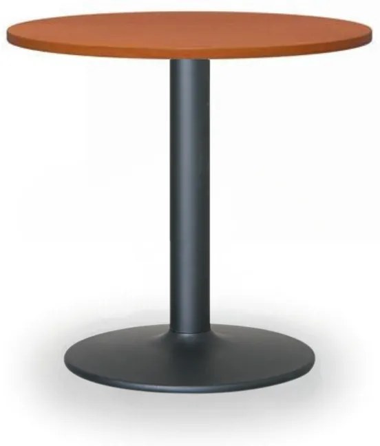 Konferenční stolek ZEUS II, průměr 60 cm, černá podnož, třešeň