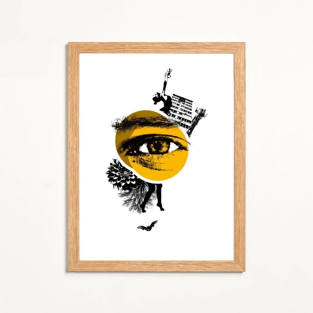 Eva Mořická | Oko I Rám: Černý, Velikost: 30 x 20 cm