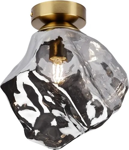 Stropní svítidlo CRISTAL 1xE14/15W/230V mosaz/kouřová černá