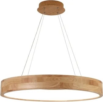 Brilagi -LED Lustr na lanku FALCON WOOD LED/40W/230V 3000/4000/6000K 60 cm dřevo