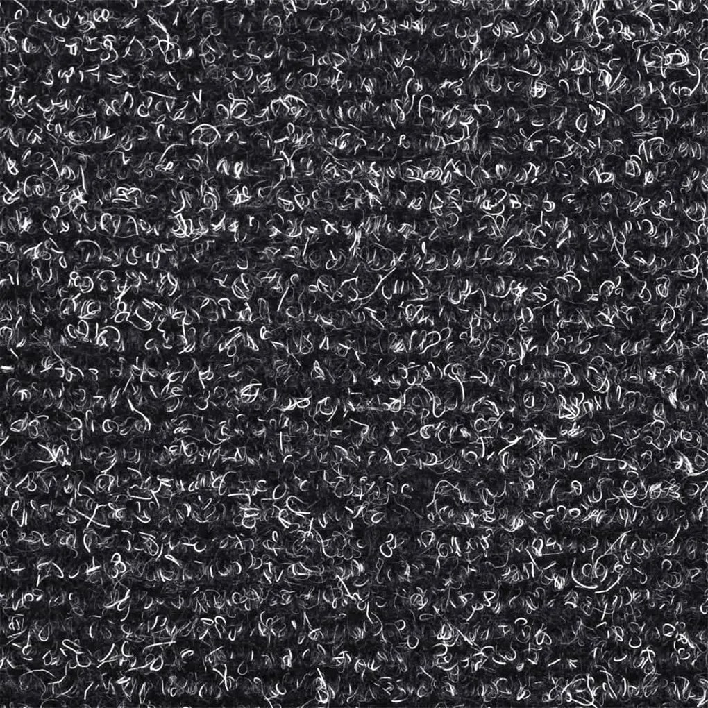 Schodové rohože samolepicí 15 ks 56 x 17 x 3 cm tmavě šedé, půlkulaté 132691