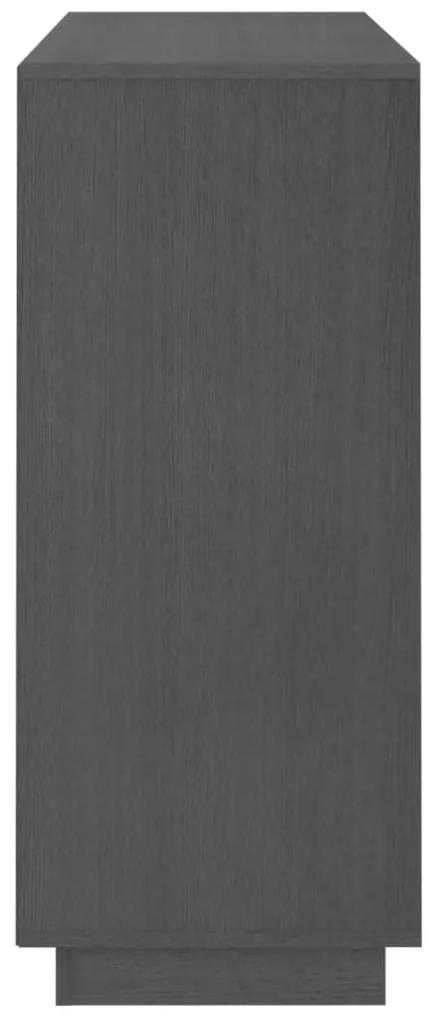 Příborník šedý 104,5 x 34 x 80 cm masivní borové dřevo,  814391