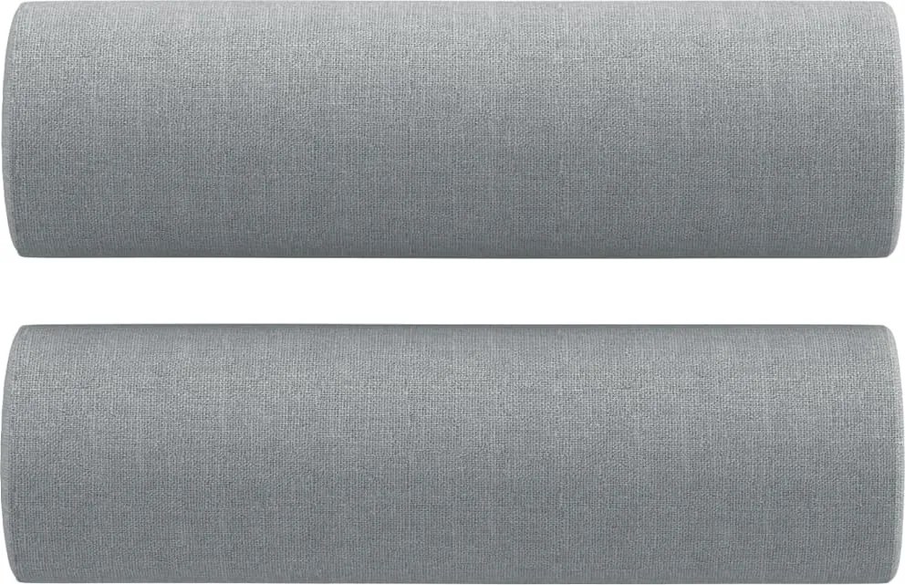 2dílná sedací souprava s polštáři světle šedá textil 3201584