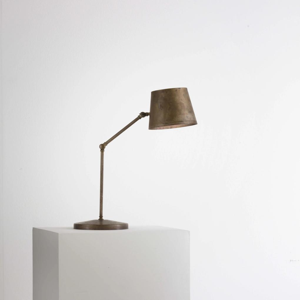 Il Fanale 271.06.OF Reporter, stolní lampička s nastavitelným ramenem, 1x15W, mosaz, výška 40-56cm