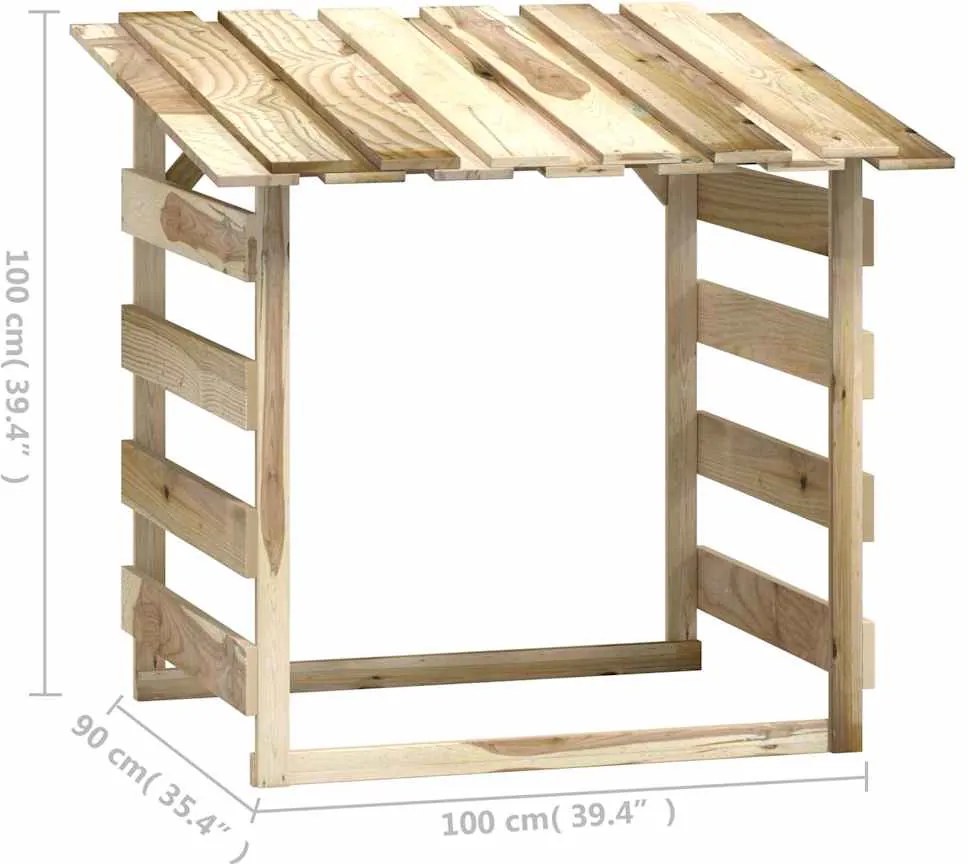 Pergola se střechou 100 x 90 x 100 cm impregnované borové dřevo 318379