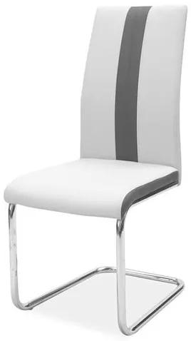 Jídelní židle H-200 - světle šedá/tmavě šedé boky