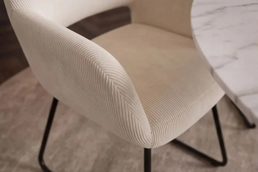 Designová jídelní židle Derrick béžový manšestr