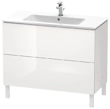 Duravit L-Cube - Umyvadlová skříňka 86x102x48 cm, 2 zásuvky, lesklá bílá LC662702222