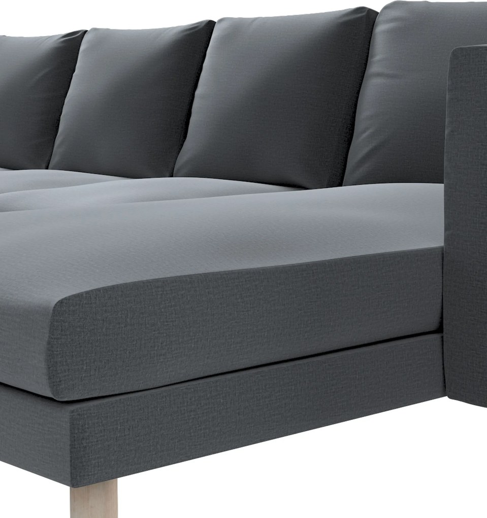 Potah na pohovku IKEA Norsborg 4-místná se šezlongem barva šedá látka sametová