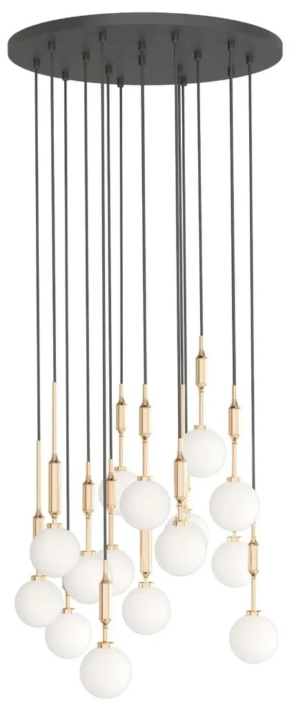 Designový lustr Ero 16 zlatá