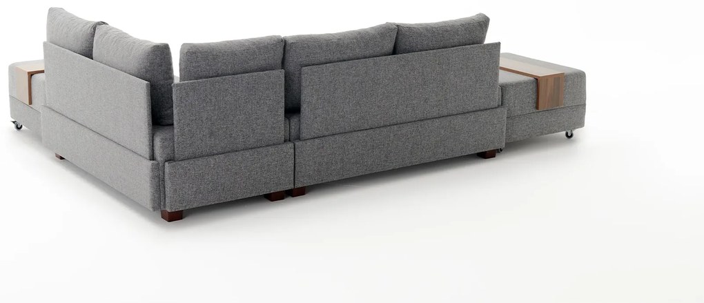 Atelier del Sofa Rohová sedací souprava Fly Corner Sofa Bed Right- Grey, Šedá