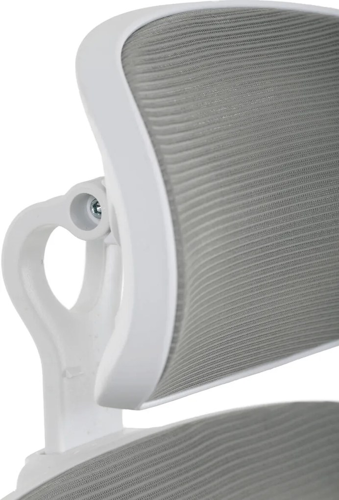 Ergonomická kancelářská židle EMILIE - šedá síťovina