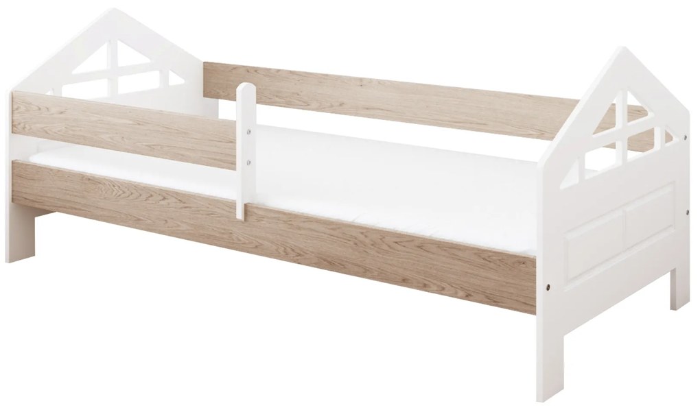 BabyBeds Dětská postel ALA Velikost postele: 160x80 cm, Barevné provedení: Dub, Úložný prostor: Ano, s úložným prostorem Bílá