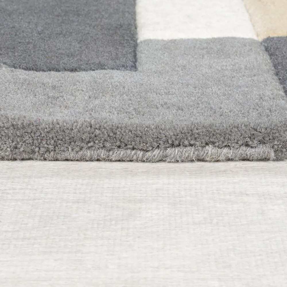 Flair Rugs, Běhoun Abstract Collage Monochrome, 60x230, šedá, chodba / předsíň