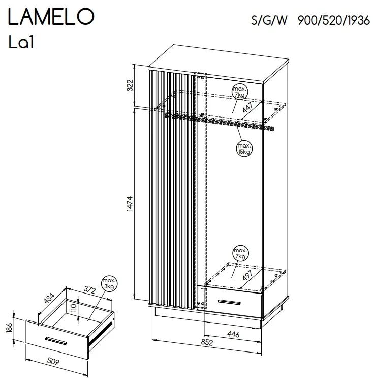 Šatní skříň Lamelo LA1