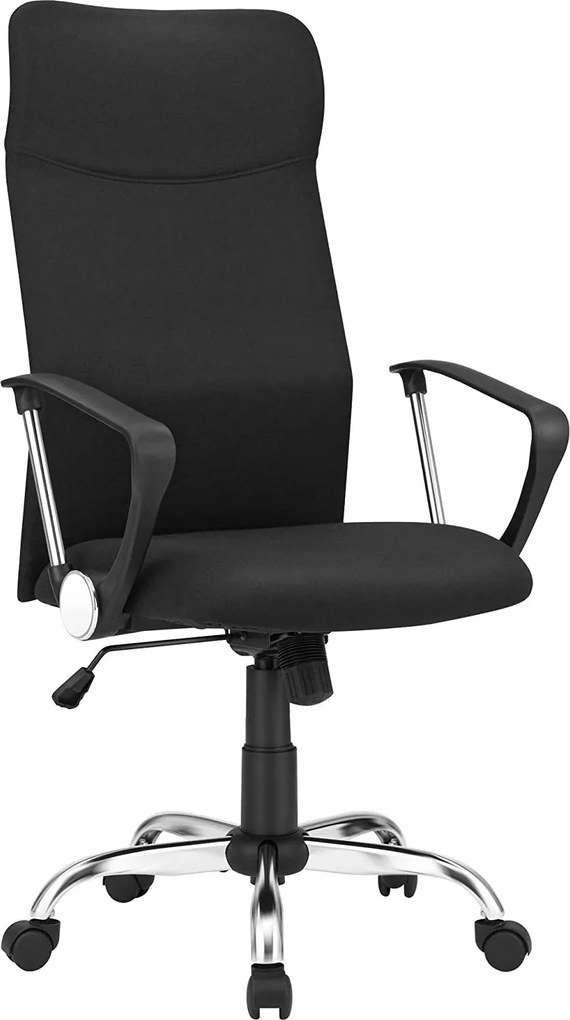 Kancelářská židle, ergonomická otočná židle, 63 x (110-120) x 63 cm, černá