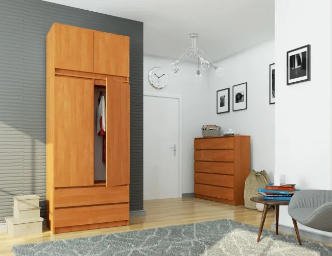 Skříň s nástavcem S 90 cm 2D 2SZ CLP olcha
