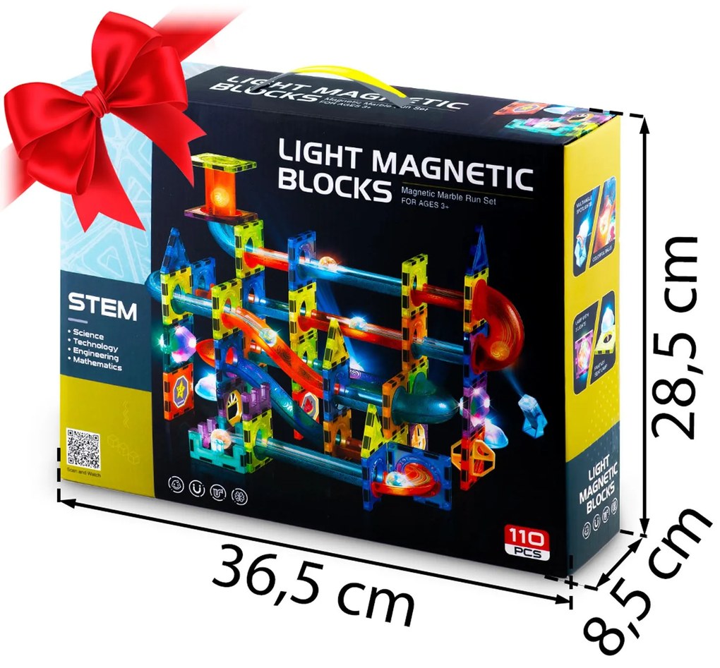 Magnetické cihly s osvětlením RK-763 Ricokids