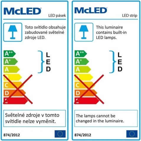 LED pásek McLED 24V neutrální bílá š=10mm IP20 4,8W/m 60LED/m SMD3528 ML-126.794.60.8 (20m)